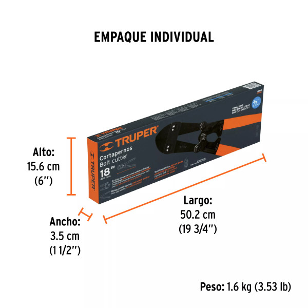 Cortapernos 18", prof... | Truper