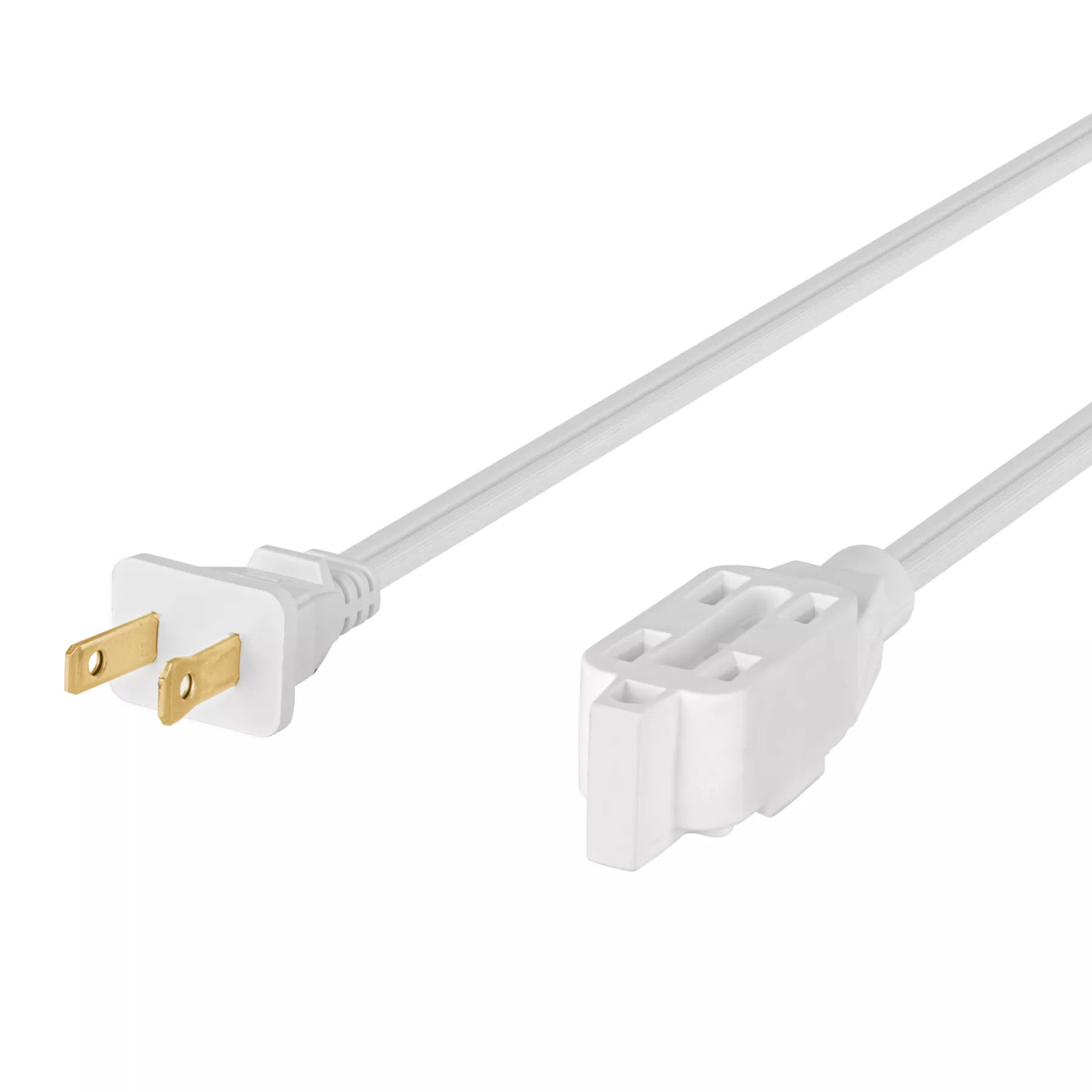 Extensión eléctrica 4 m, clavija recta blanca | Volteck