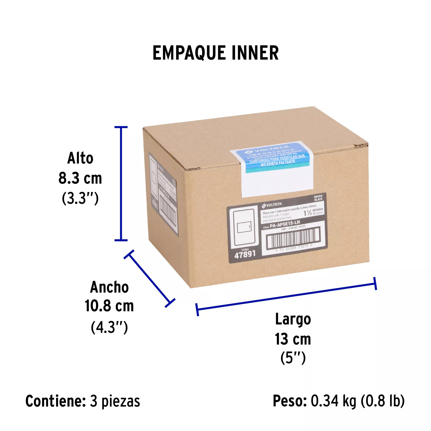 Placa armada negra Lisboa 1 interruptor... | Volteck