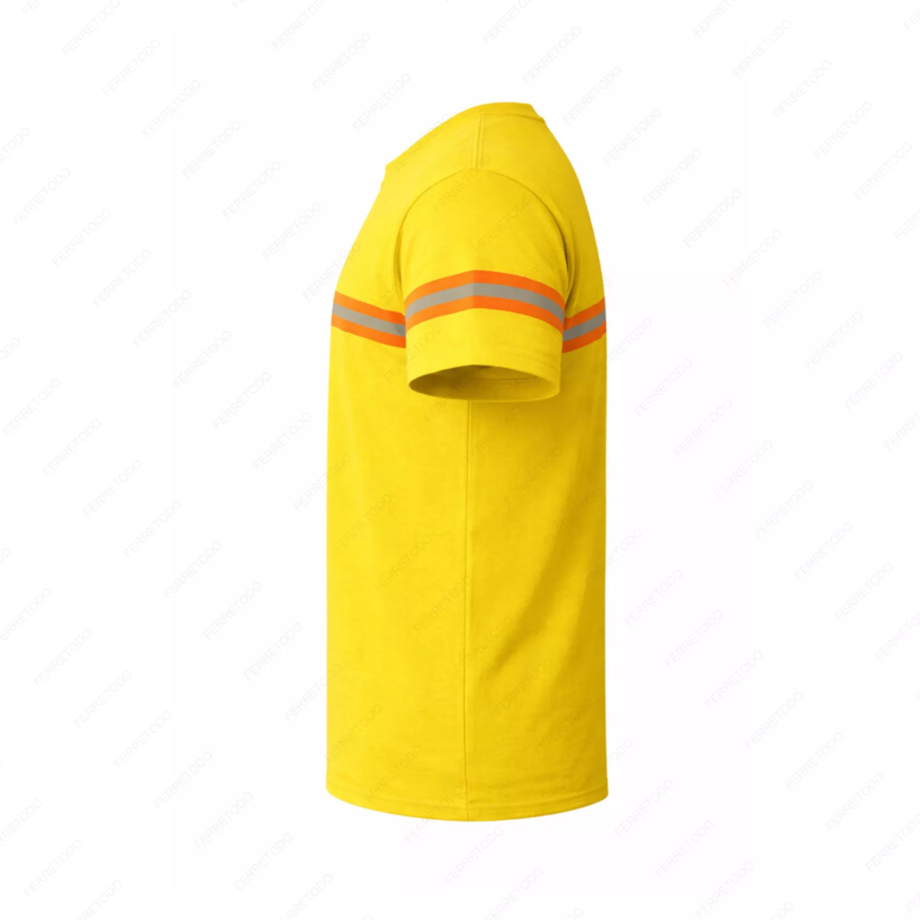 Playera de Trabajo Amarillo Reflectivo Naranja | Sin Marca