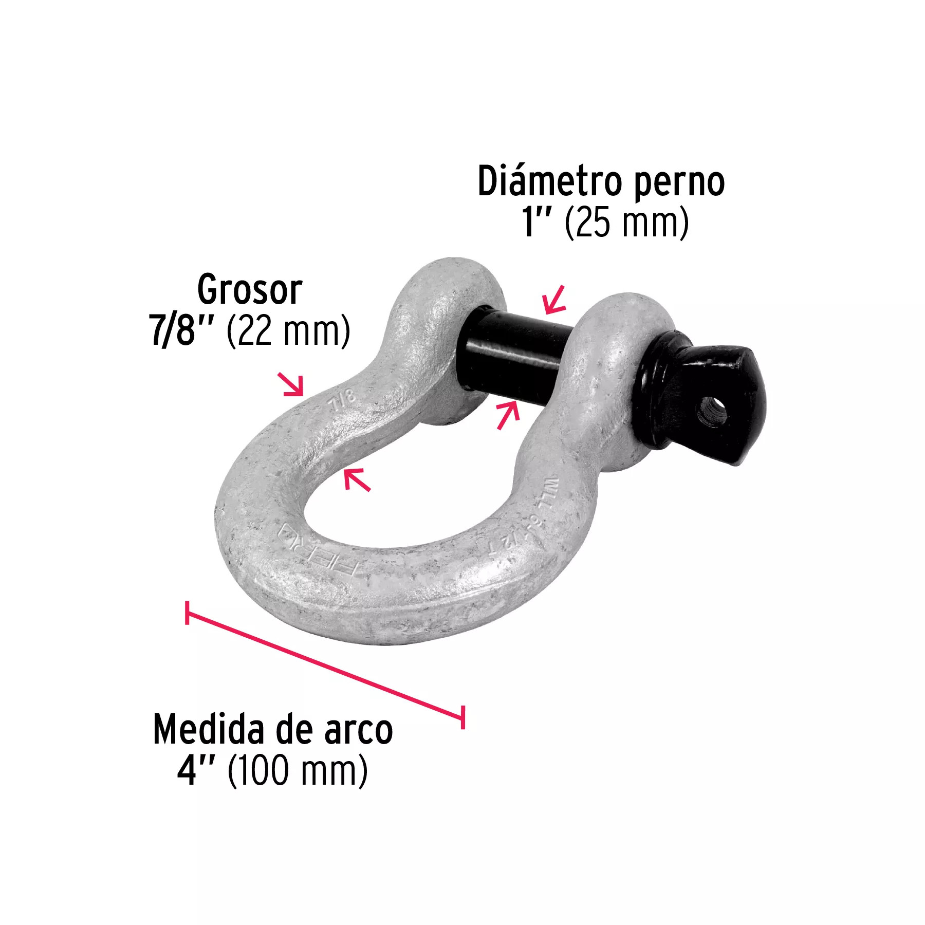 Grillete de acero forjado 7/8" | Fiero